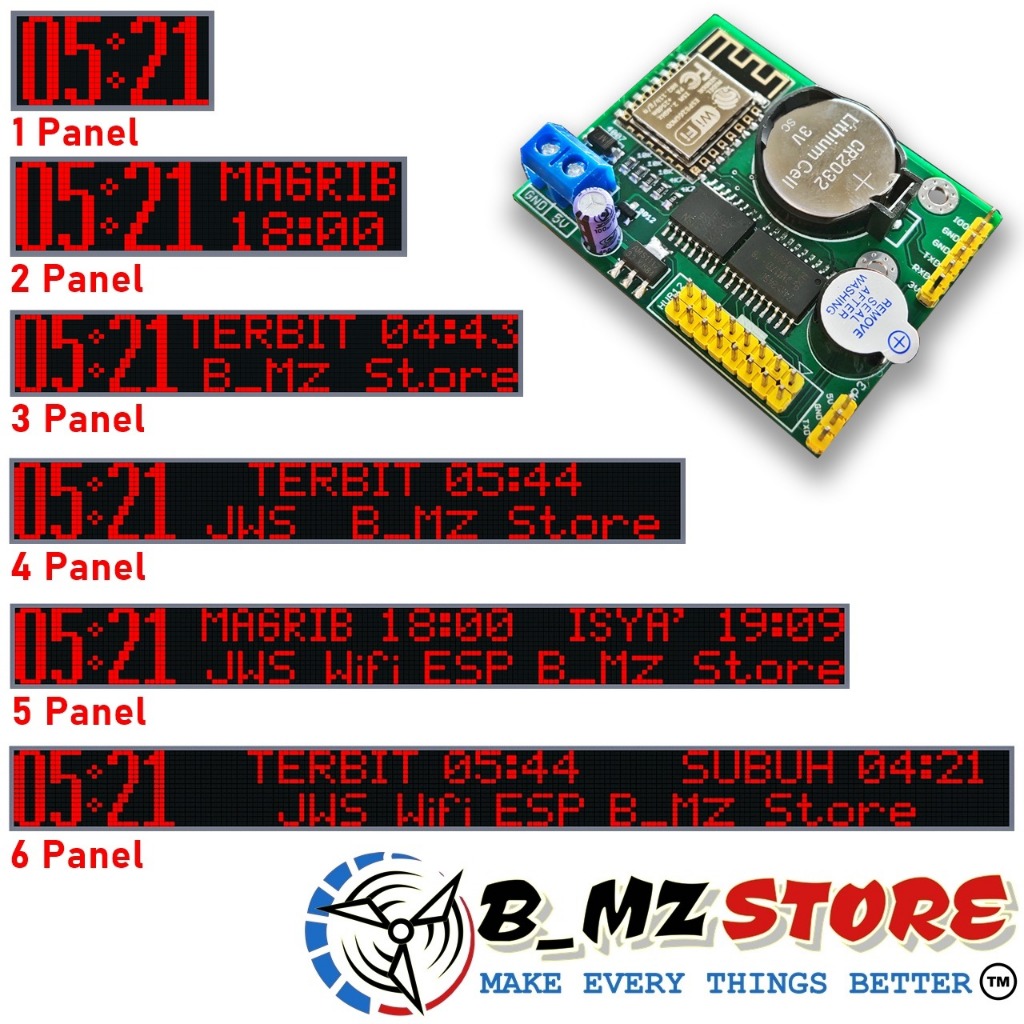 JWS Controller JWS Controller (Prayer Clock) Wifi ESP8266 For 1 2 3 4 5 ...