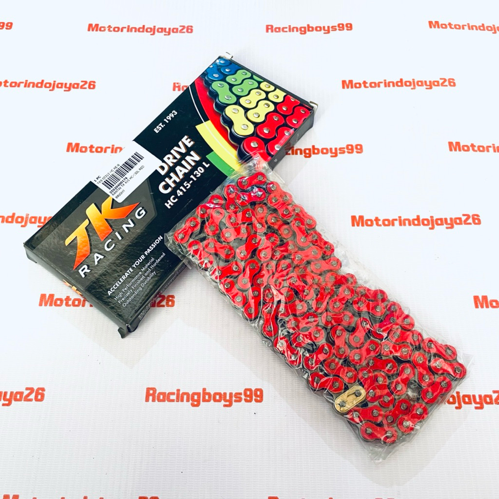 MERAH THIN CHAIN 415 130L RED TK RACING ORIGINAL | Shopee Philippines