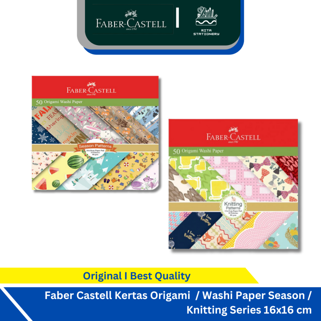 Faber Castell Origami Paper / Washi Paper Season / Knitting Series ...