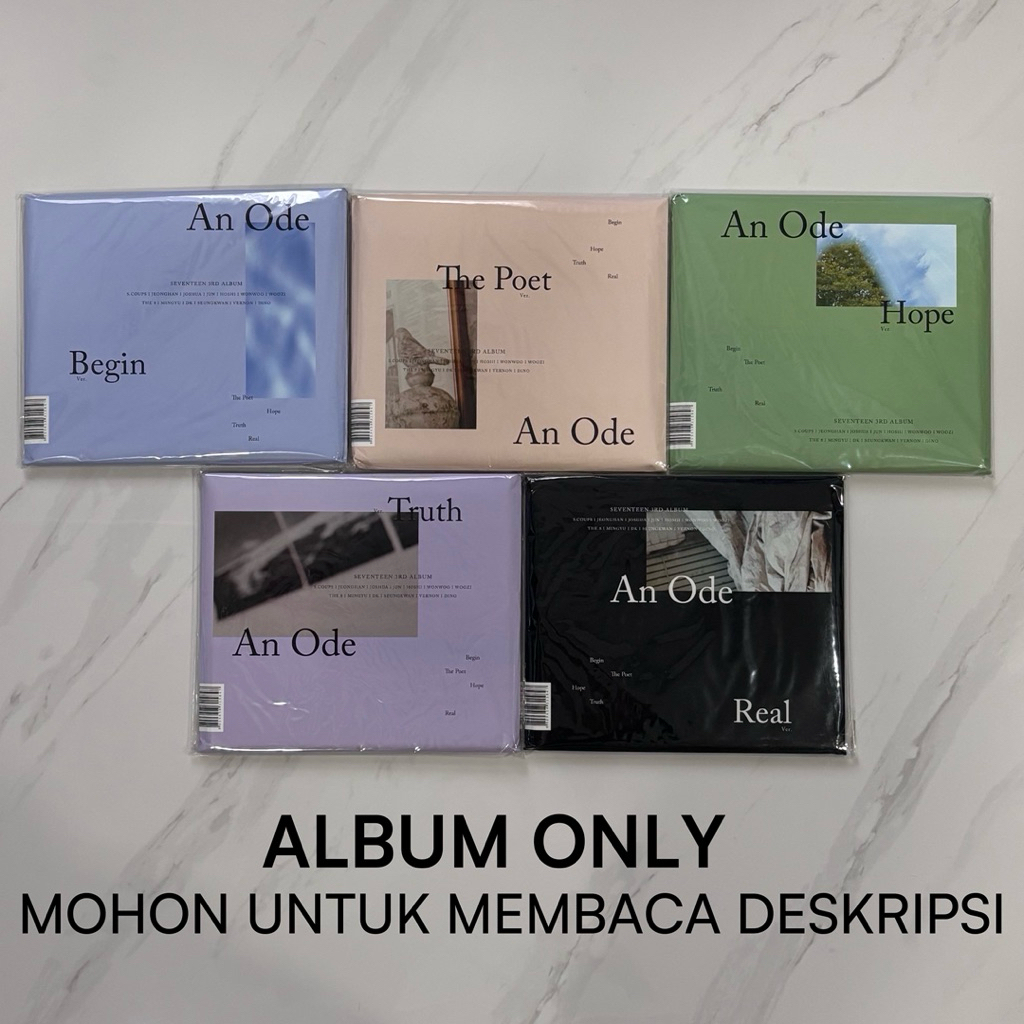 SEVENTEEN AN ODE ALBUM ONLY (+ FIRST PRESS GROUP STICKER, RANDOM ...