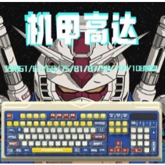 Keycaps MDA Profile PBT Double Shot Pudding Transparent RX78 Gundam ...