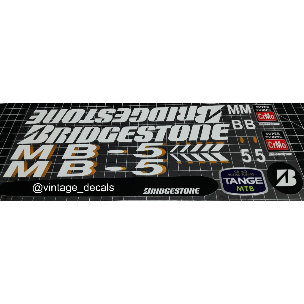 Bridgestone MB-5 mb5 replacement Decals | Shopee Philippines
