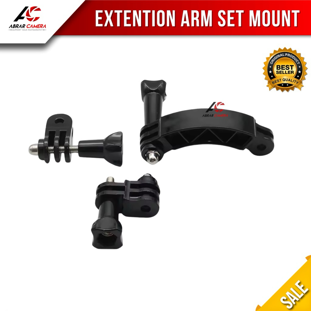 Curved Arm Extender - 7.5cm Curved Extension Rod Gopro Helmet Bracket ...