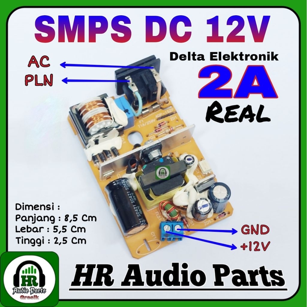 SMPS dc 12V 2A Real Delta Products Electronic For Mini Amplifier Tone ...