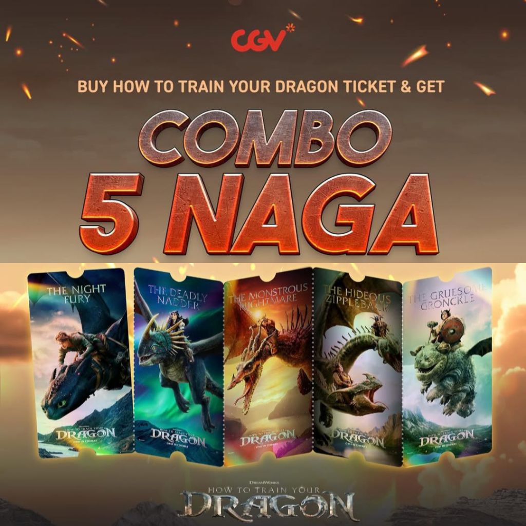 How To Train Your Dragon Exclusive Collectible Ticket CGV Indonesia ...