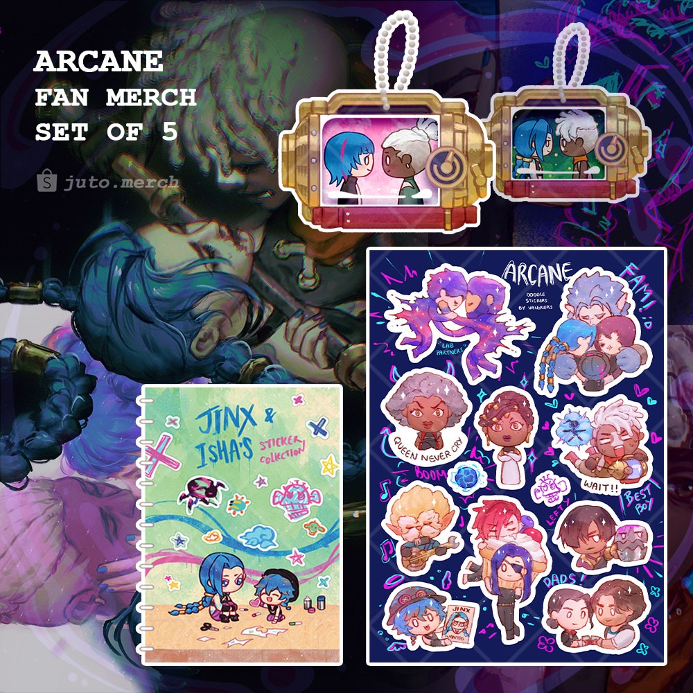 ARCANE FAN MERCH SET OF 5 (LEAGUE OF LEGENDS) | Shopee Philippines