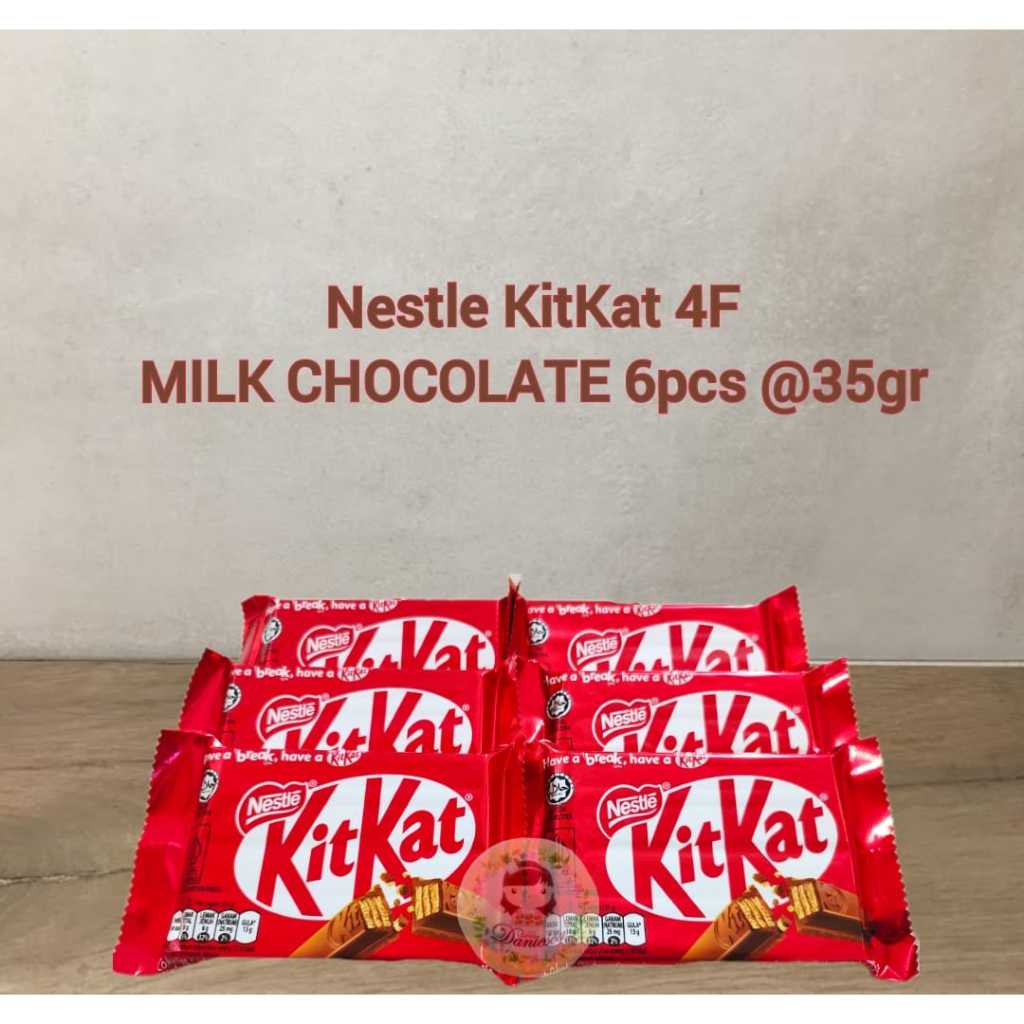 .6 pcs Nestle kitkat 4F 35 gr milk chocolate green tea wafer (ds bgr ...