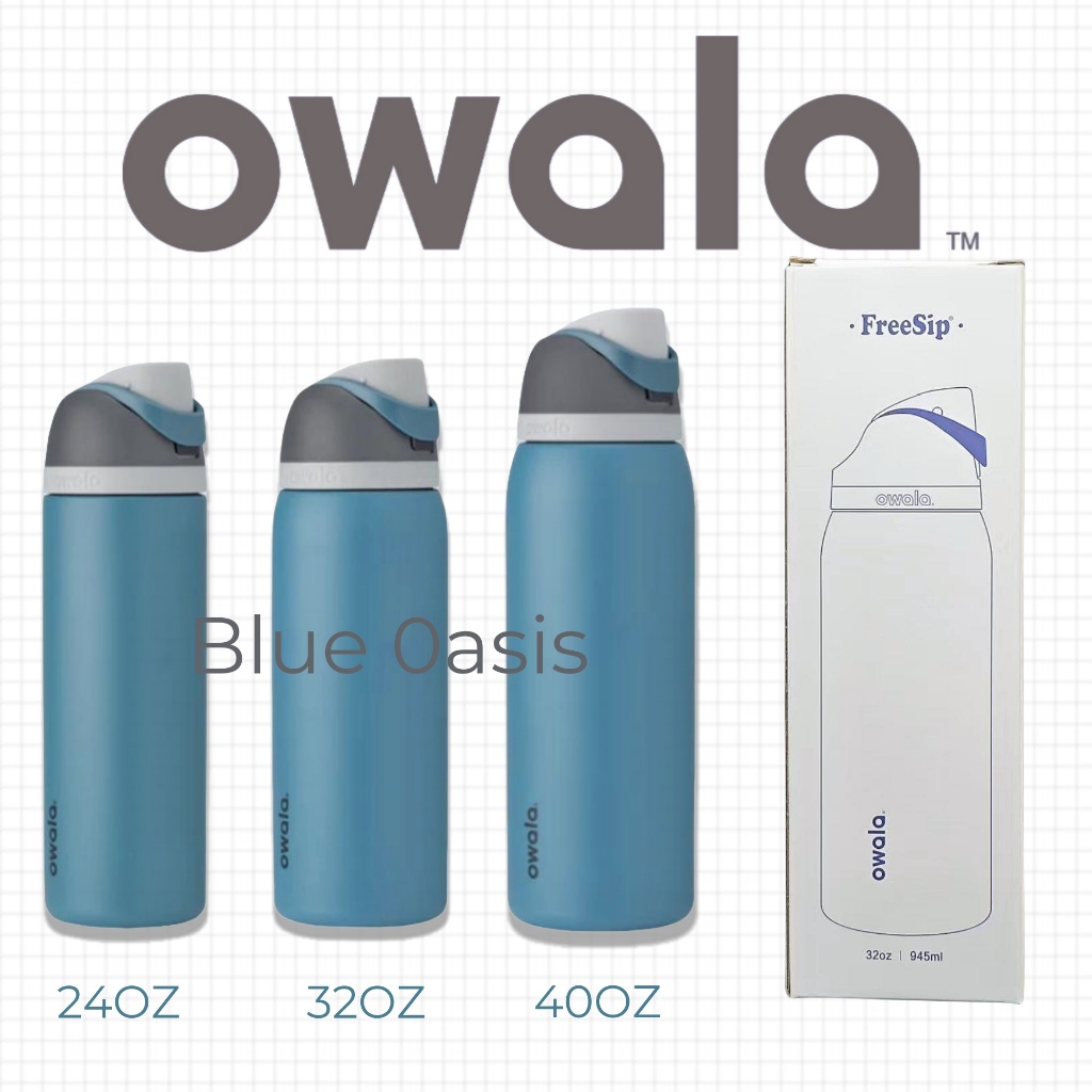 Owala Drinking Bottle with Sip FreeSip Blue Oasis 24oz(709ML) 32oz ...