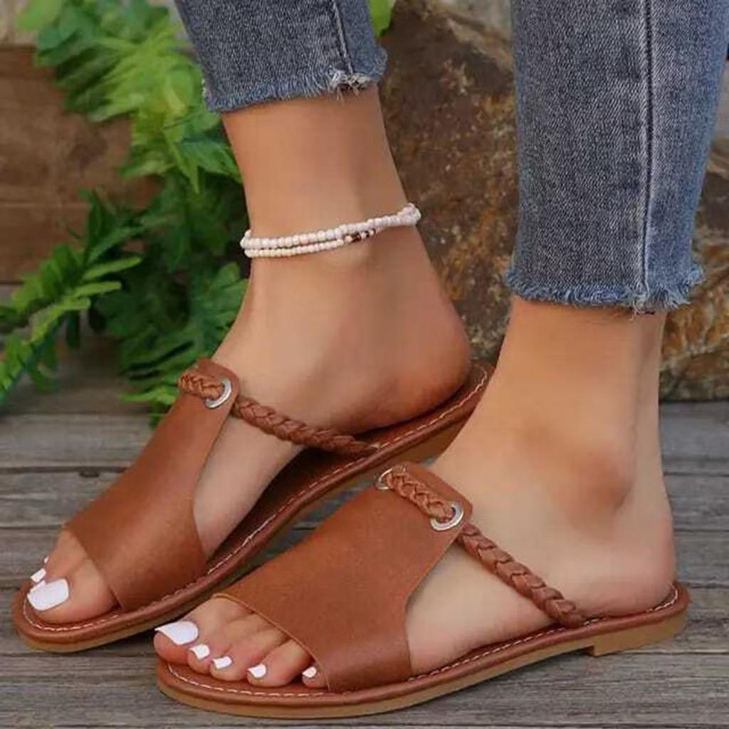 Latest 2025 Braided Strap Slides Women's Teplek Sandals - Rubber Girls ...