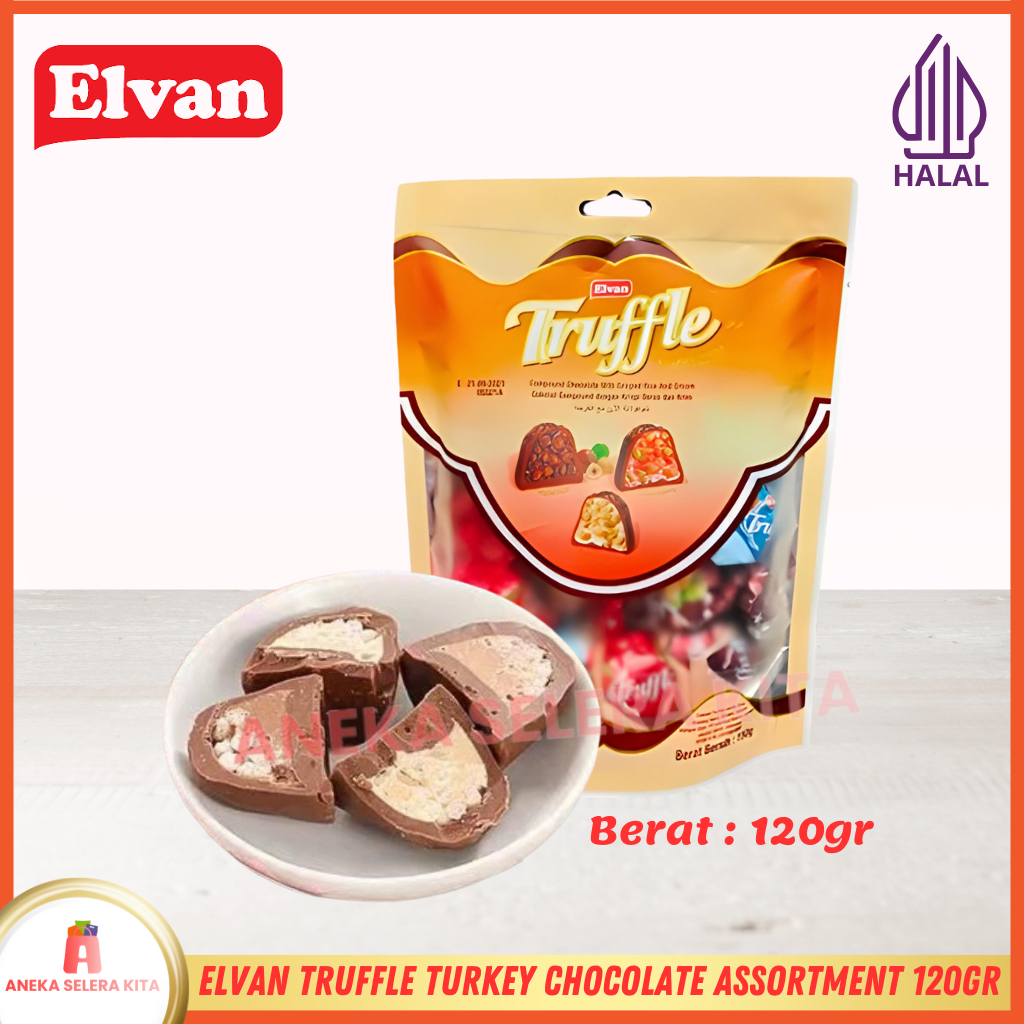 Elvan Truffle Chocolate Arabic Turkish Assortment Halal 120gr | Shopee ...
