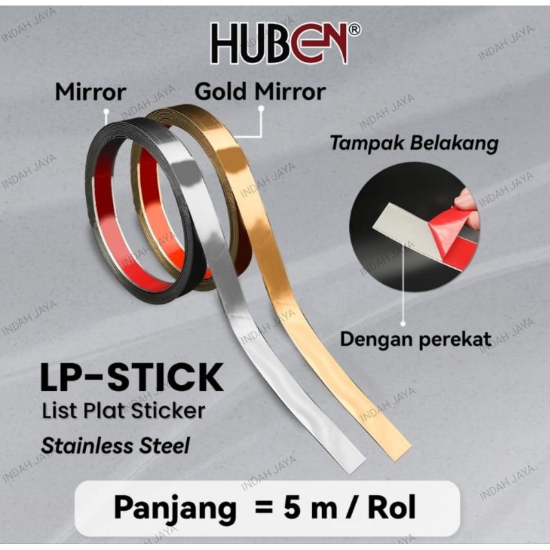 List of SS Plates Stainless Steel Sticker Double Tape Huben LP STICK ...