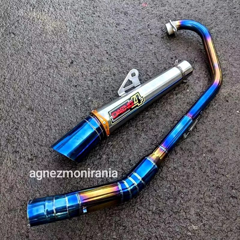 Daeng sai4 (1Set) Open pipe 51mm Big elbow pipe bluegold for Tmx 125/ ...