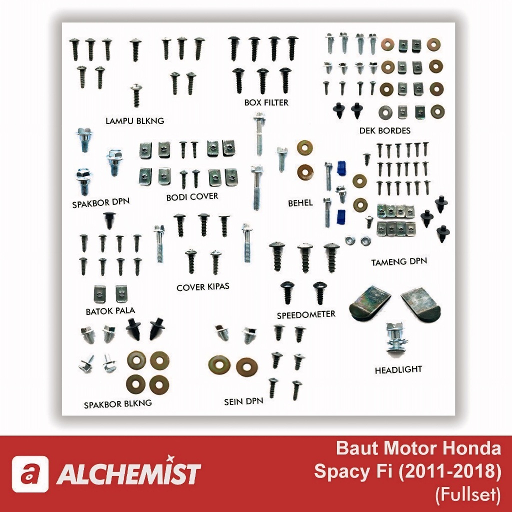 Spacy Fi Bolts Full Set / Honda Spacy Fi Bolts Full Body / Spacy Fi ...