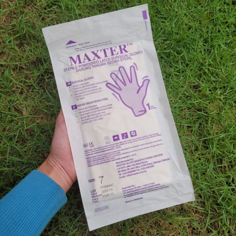 MAXTER Sterile Gloves Sterile Surgical Gloves Hand Homecare Caregiver ...