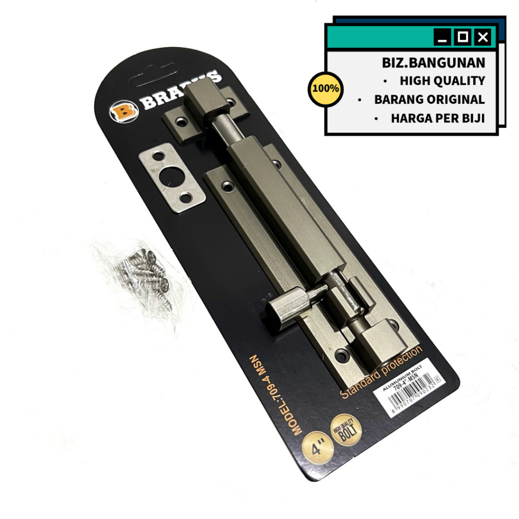 Jumbo BRABUS ALUMINUM GRENDEL 4" INCH - THICK WINDOW DOOR LOCK SELECT ...