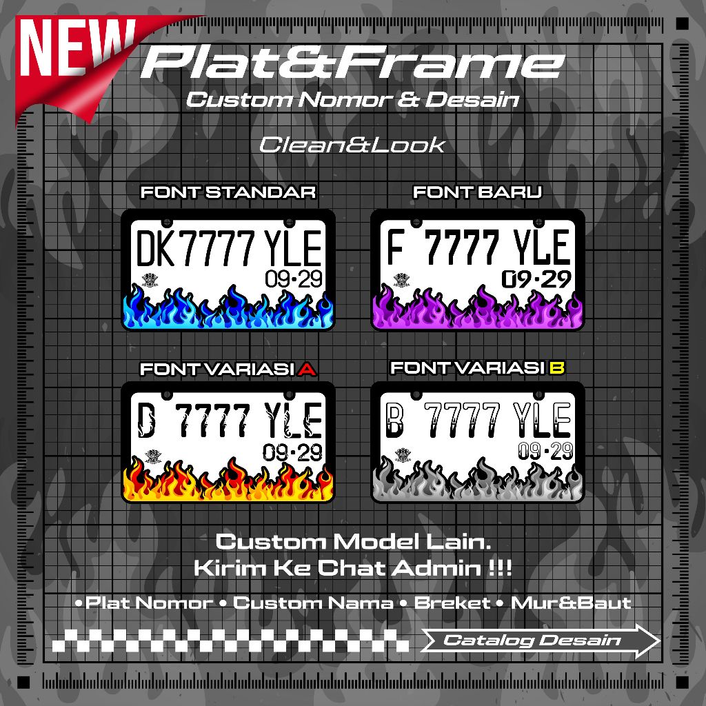 Custom Motorcycle Number Plates Jdm Custom Acrylic Motorcycle Number ...