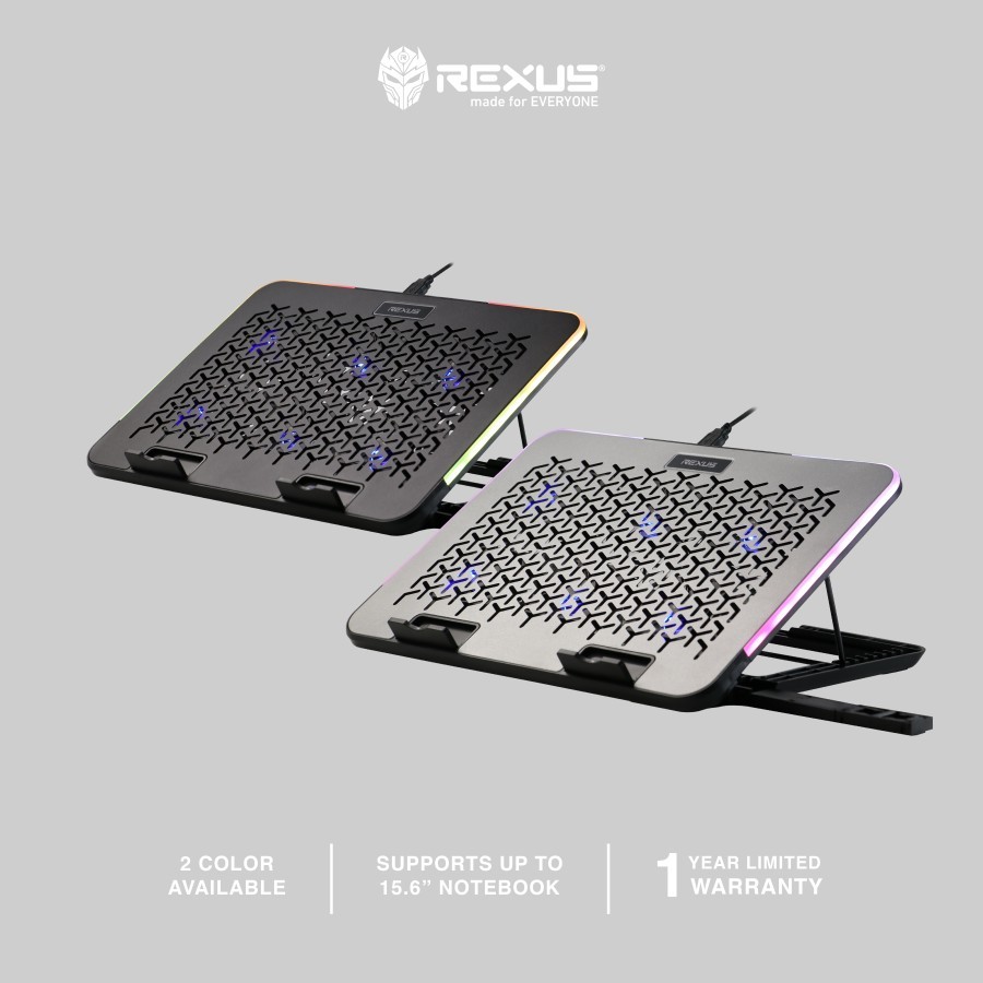 Rexus B145 Cooling Pad Breeze RGB Multifunctional Laptop | Shopee ...