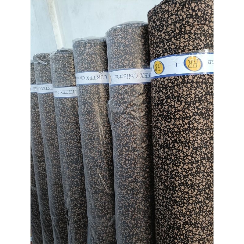 KATUN PREMIUM RAYON VISCOSE COTTON FABRIC WITH FLOWER MOTIF ON SHOPEE ...