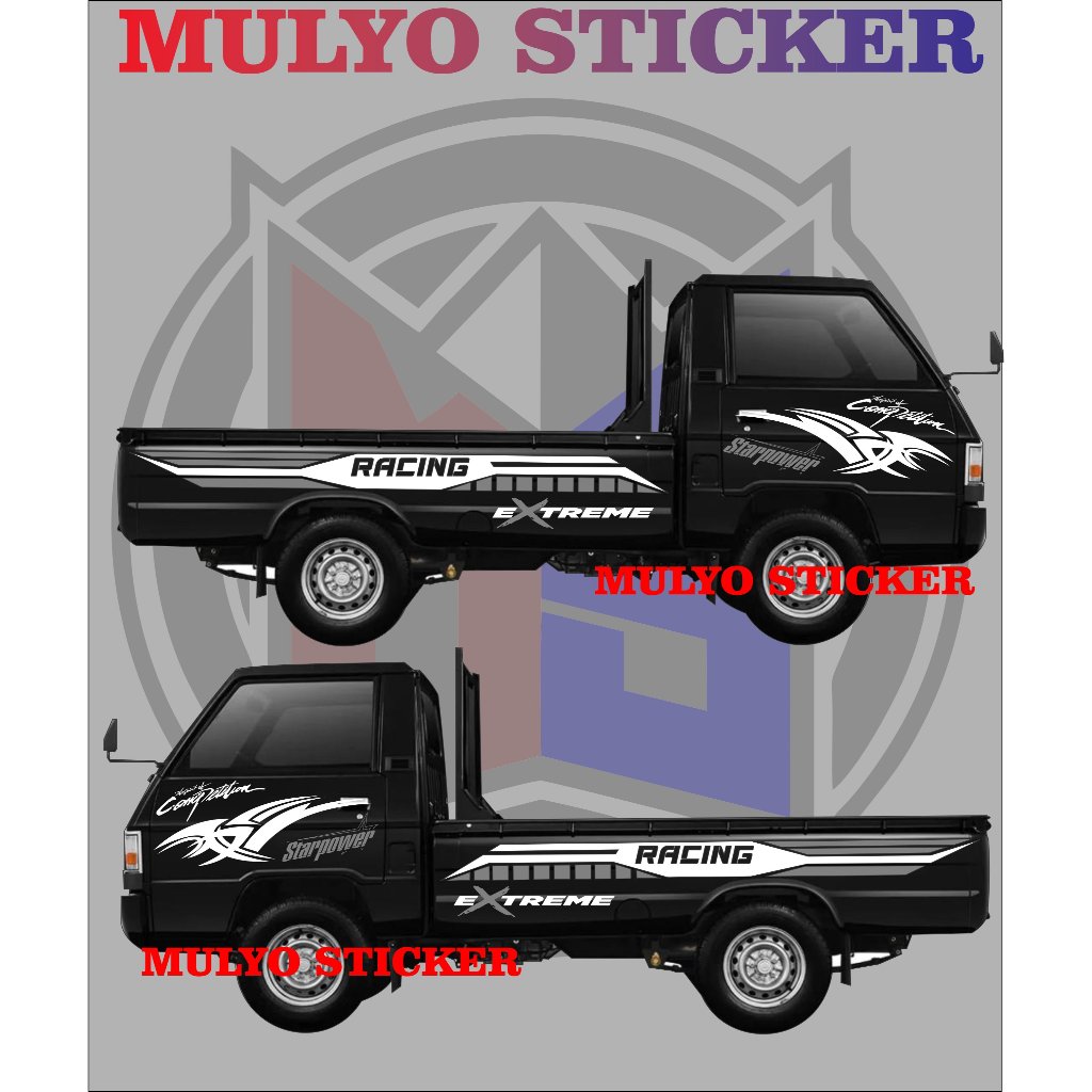 Car STICKER STICKER LIST BODY SIDE STICKER PICK UP L300 RACING EXTREME ...