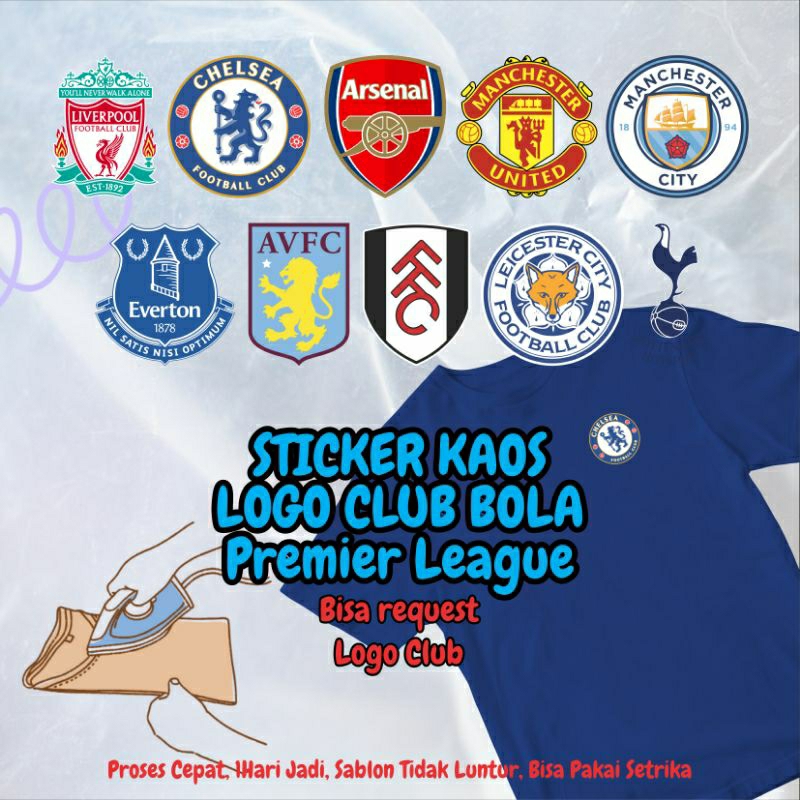 Sticker / Sticker for Premier League Football Club Logo T-Shirt Just ...