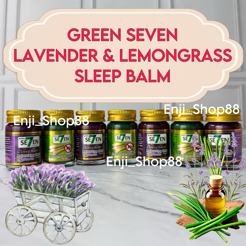 EXP 2028 SLEEPBALM GREEN SEVEN LAVENDER LEMONGRASS/ 50Gr 15Gr ...