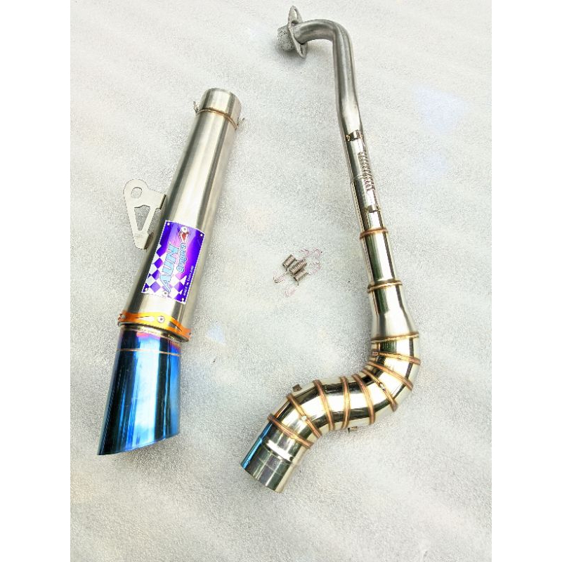 AUN Pipe 51mm canister conical open specs exhaust pipe for Wave 125 Xrm ...
