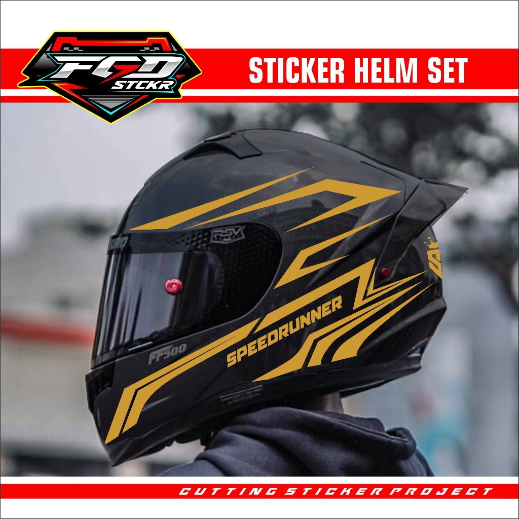 Helmet STICKERS - CUTTING STICKERS SPEEDRUNNER SET FOR HELMETS Helmet ...