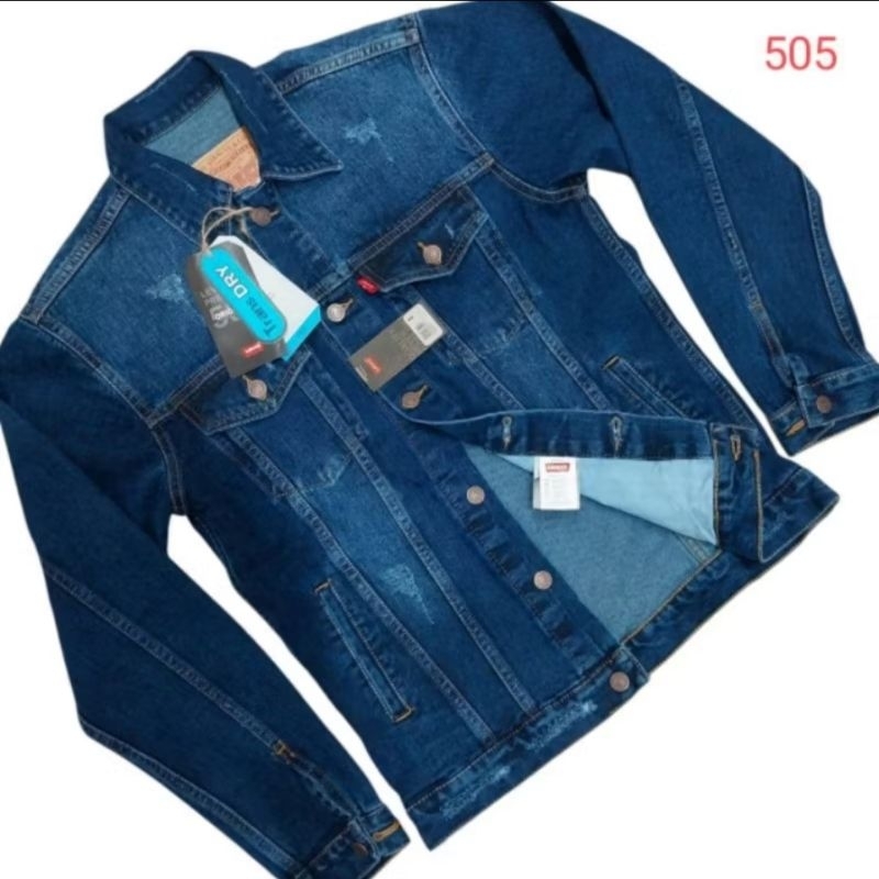 Men's Long Jean Jacket, Button Type, Regular Claw-Cakar Model, Full ...