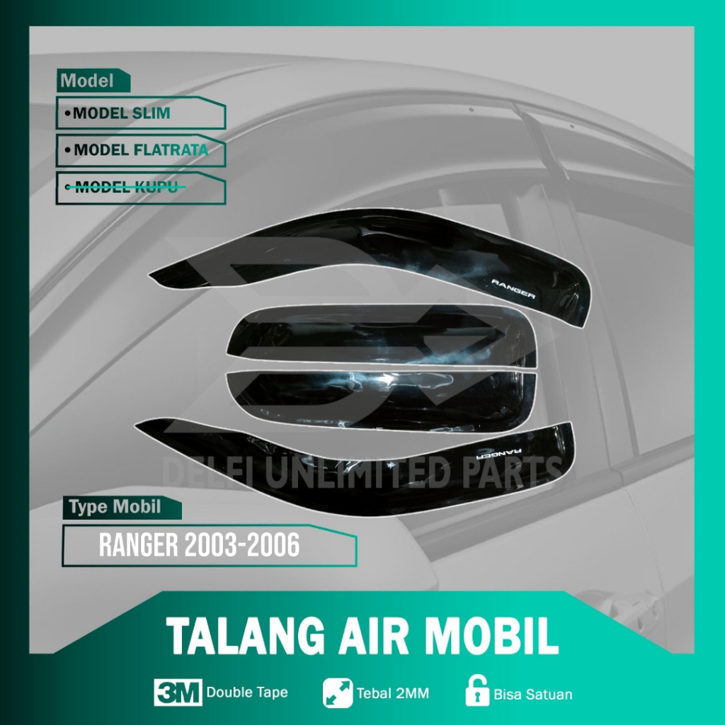 Ford Ranger 2003-2006 Slim Model Car Water Gutters | Shopee Philippines