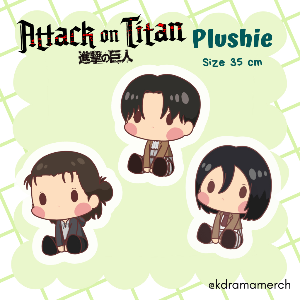 ATTACK ON TITAN PLUSHIE STUFFED DOLL/ STUFFED PLUSH DOLL/ AOT/ LEVI'S ...