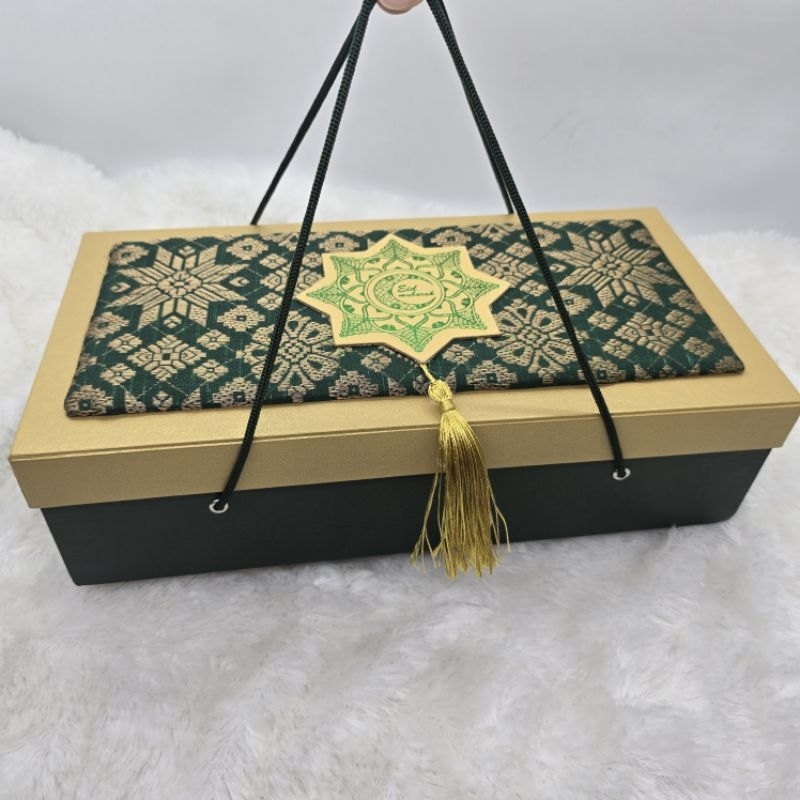 Package songket Box 30x15x8cm / dry cake Box 2 jars Eid al-Fitr hamper ...