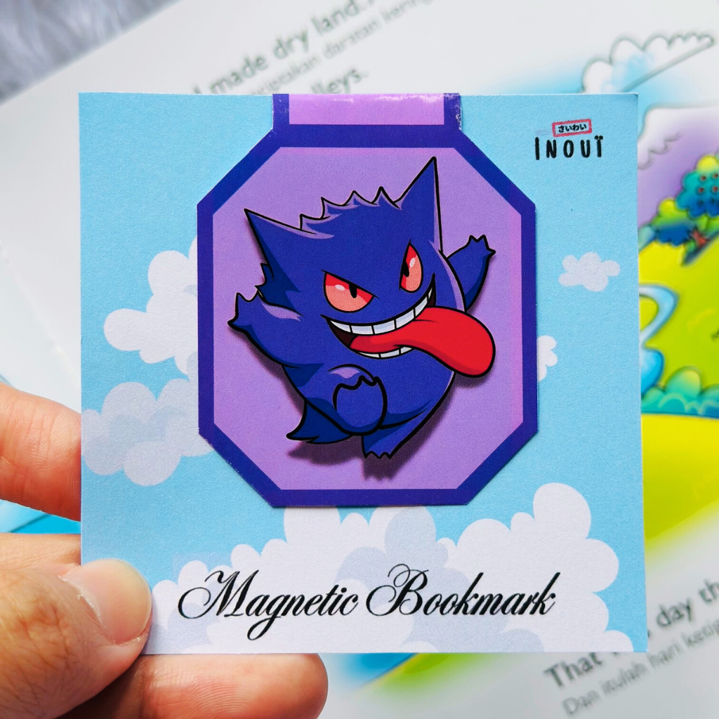 Magnetic Bookmark Pokemon Gengar Ghost - Cute Cartoon Character ...