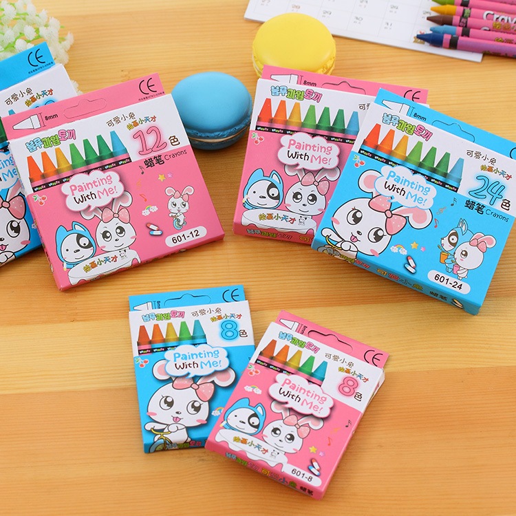 Ds218 CARTOON RABBIT CHARACTER CRAYON COLOR PENCIL (8 COLORS ...