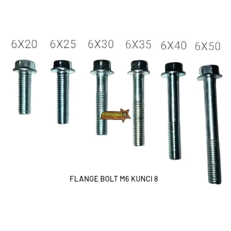 MESIN Cvt Block Bolts Engine Calter Bolts Flange Bolts Lock 8 | Shopee ...