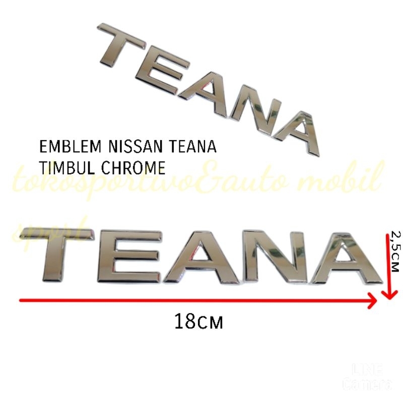 NISSAN TEANA RAISED CHROME TEANA LOGO EMBLEM | Shopee Philippines