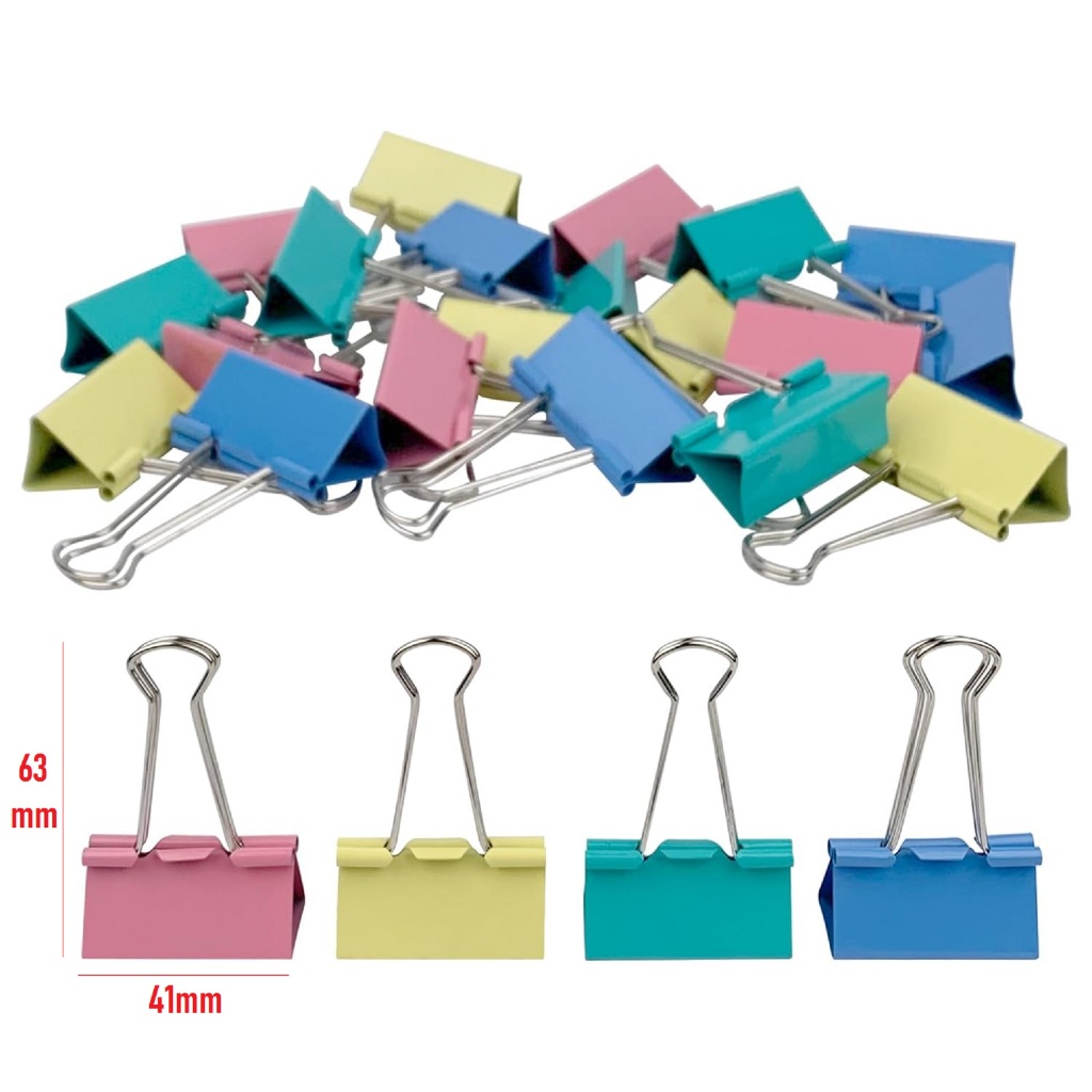 Binder Clip / Small Clip / Color Clip / Paper Clip 200 Combo (price for 1 drum) | Shopee Philippines