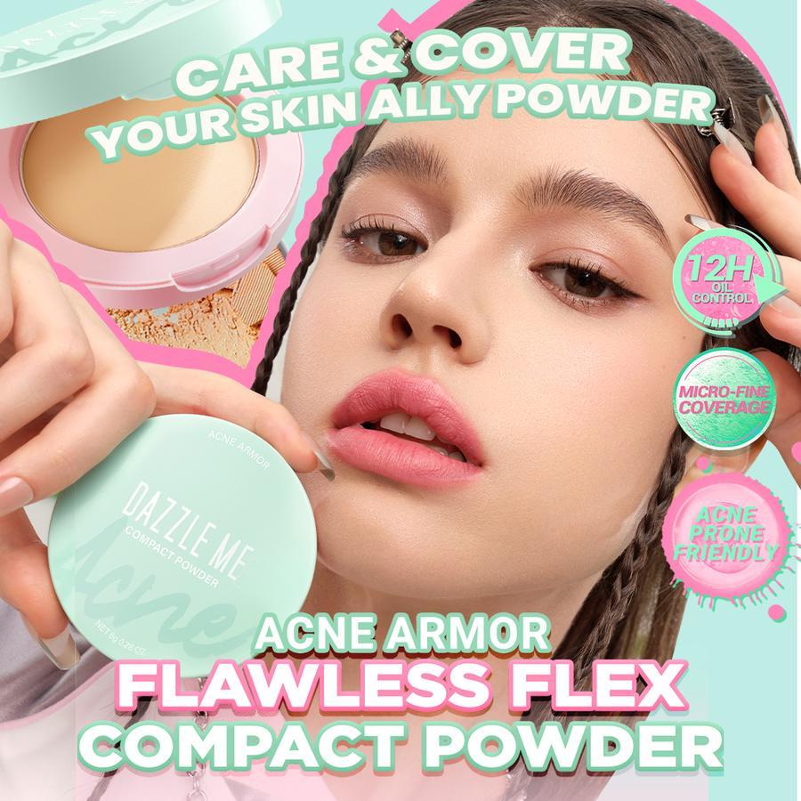DAZZLE ME Acne Armor Flawless Flex Compact Powder Calming and Gentle ...