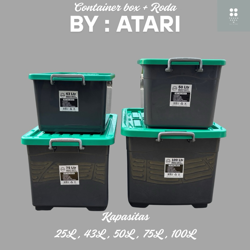 Atari Wheel Container Box 43 50 75 100 Liter Multipurpose Container Box ...