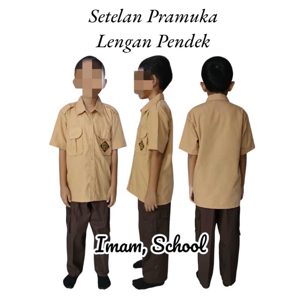 Scout Uniform Set Brown Short Sleeve Shirt and Brown Long Pants Scout ...