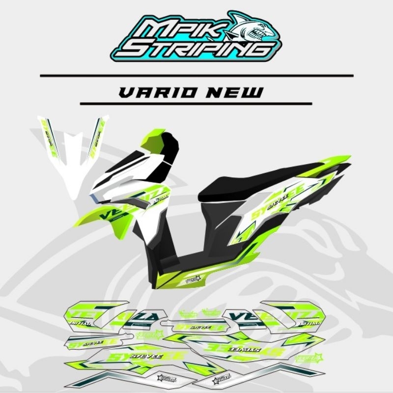 Striping STICKER TRANSPARENT VARIO NEW GEN 2 MOTIF DESIGN CUSTOM ...