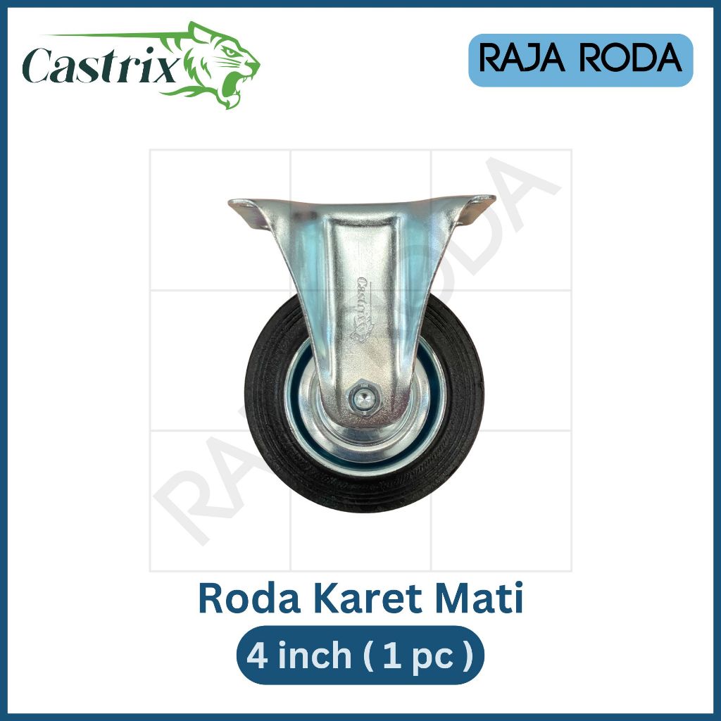 Castrix Rubber Wheel Trolley Steling Showcase Dead Shelf 4" Rubber ...