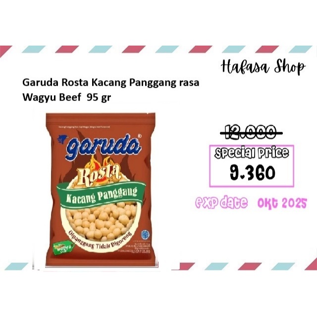 Garuda Rosta Roasted Peanuts with Wagyu Beef Flavor 95g | Shopee ...