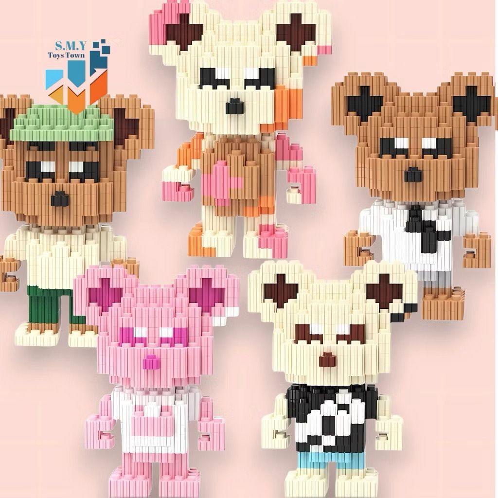 TSC Toystown Teddy Bear Mini Nano Blocks Educational Toys Stacking ...