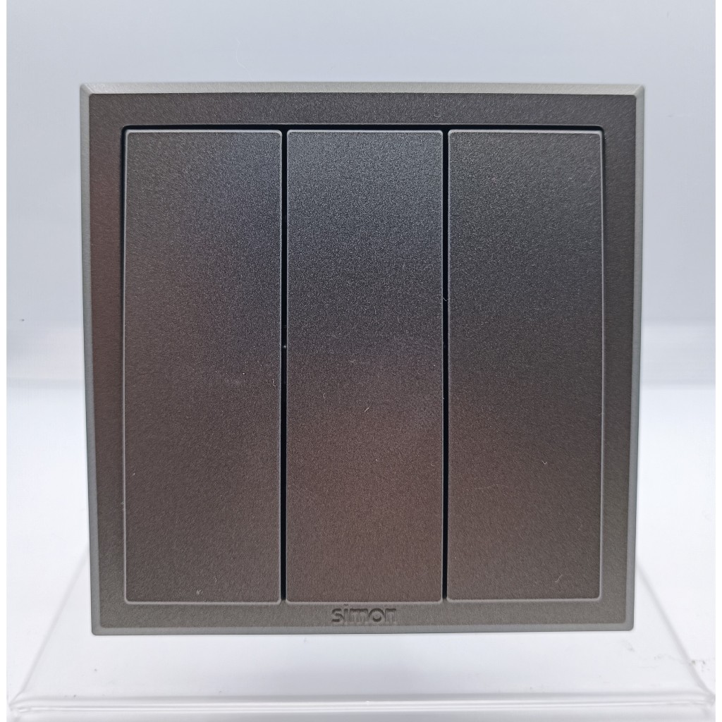 SIMON E3 GRAY TRIPLE 3 GANG HOTEL SWITCH 2 WAY SWITCH | Shopee Philippines