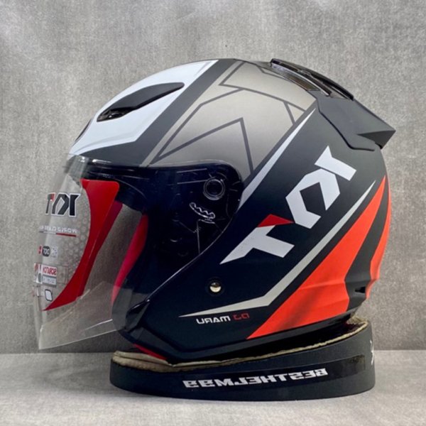KYT Dj Maru Helmet PLAIN STANDARD AND MOTIF - Half face single visor ...