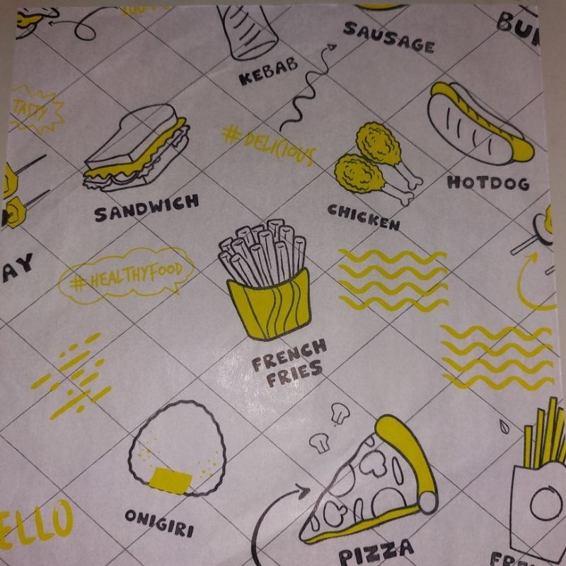 Paper Warp Laminated Rice Bento Paper 20x20 Cm (Repack 10 Sheets ...