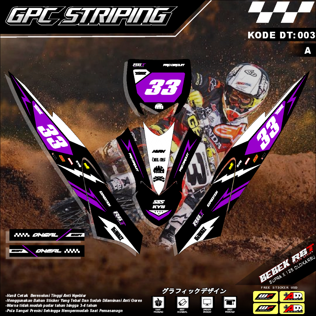 Sticker Striping MOTOR SILUMAN SUPRA X 125 OLD RBT BEBEK MODIF ...