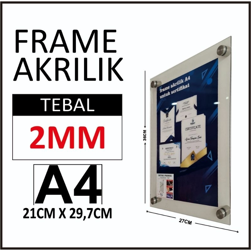 A4 Size Acrylic Poster Frame / Frame / Display | Shopee Philippines