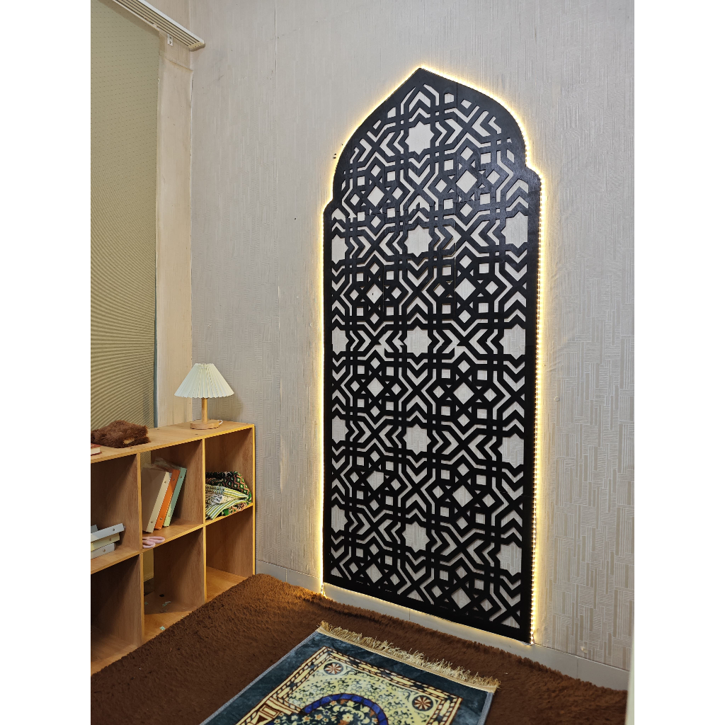 Home Prayer Room Mosque Mihrab Wall Decoration | Geometry Dome Mihrab ...
