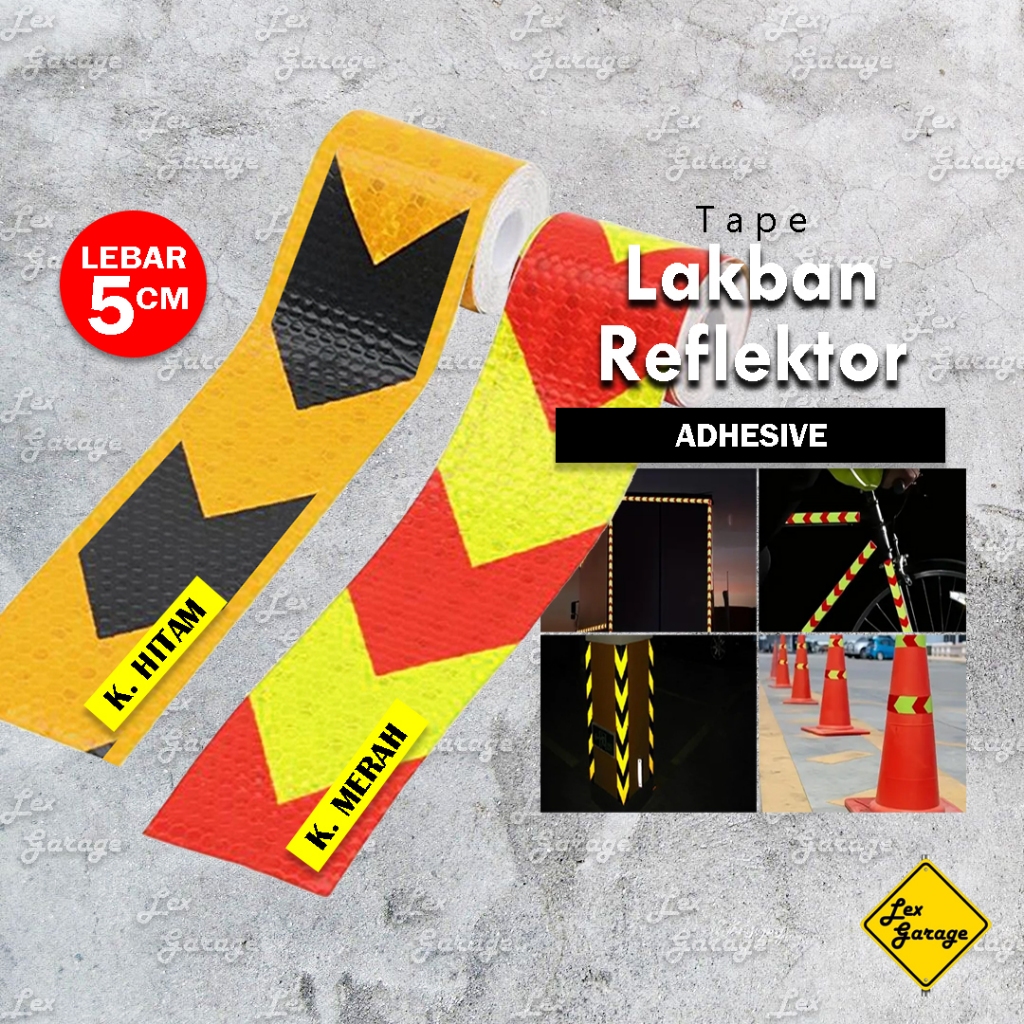 CAHAYA MERAH Reflective Sticker Reflective Sticker Reflector Car Box ...